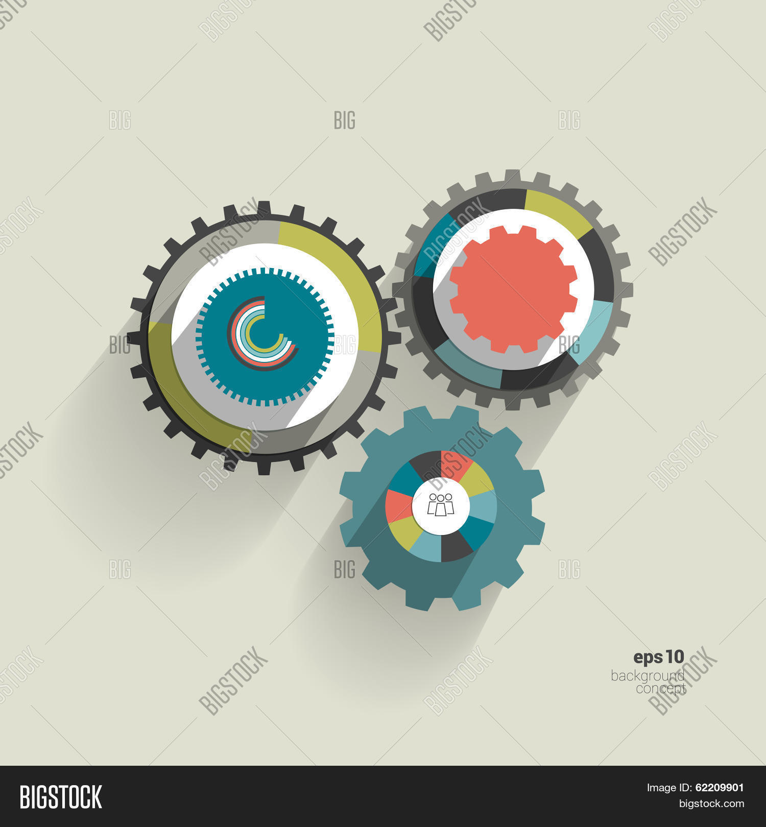 Cog Wheel Circle Flat Vector & Photo (Free Trial) | Bigstock