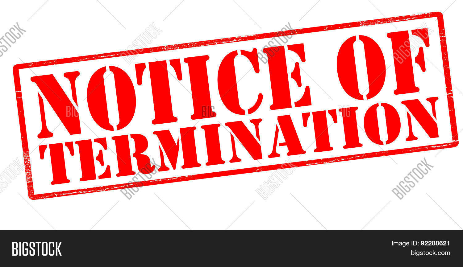 Notice Termination Vector & Photo (Free Trial) | Bigstock