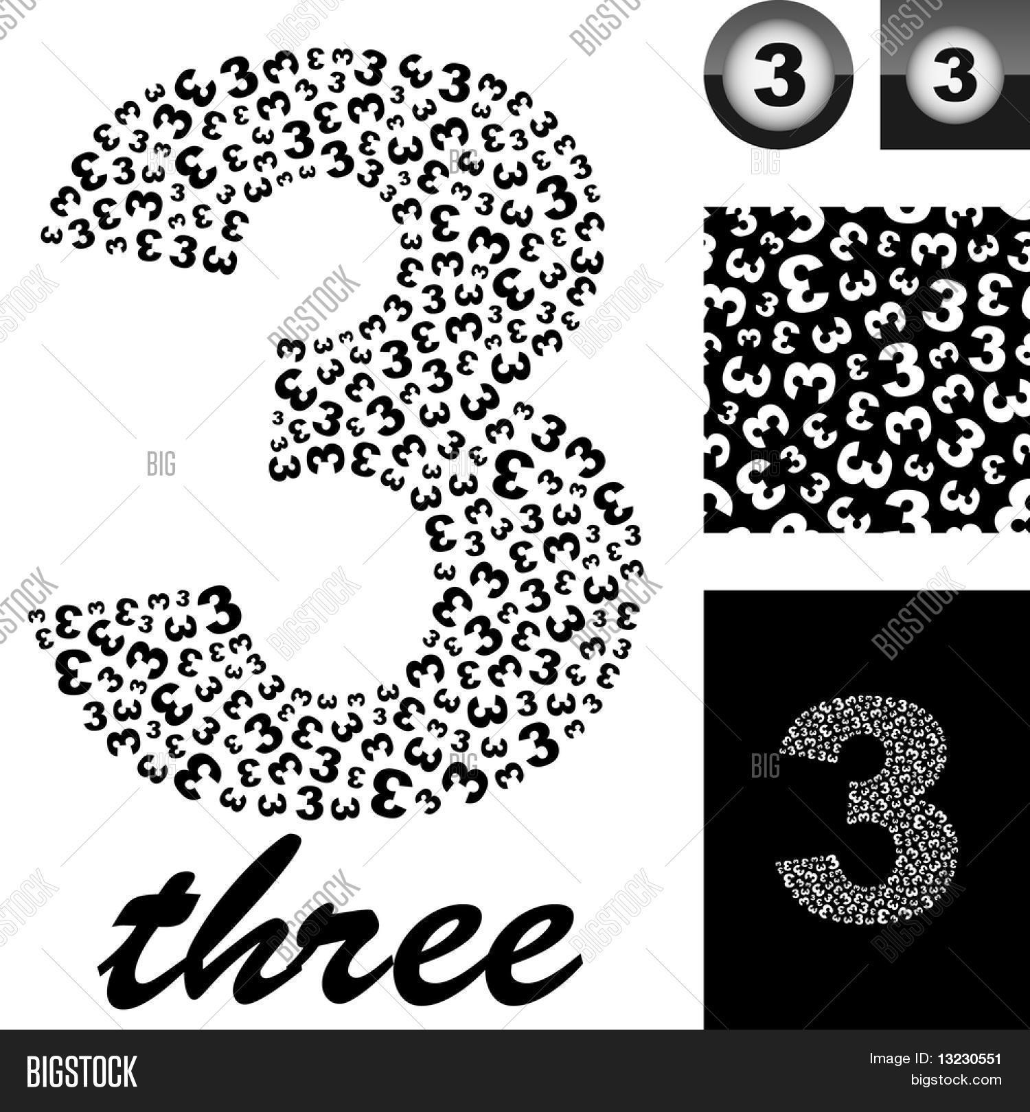 "Three". Great Vector Vector & Photo (Free Trial) | Bigstock