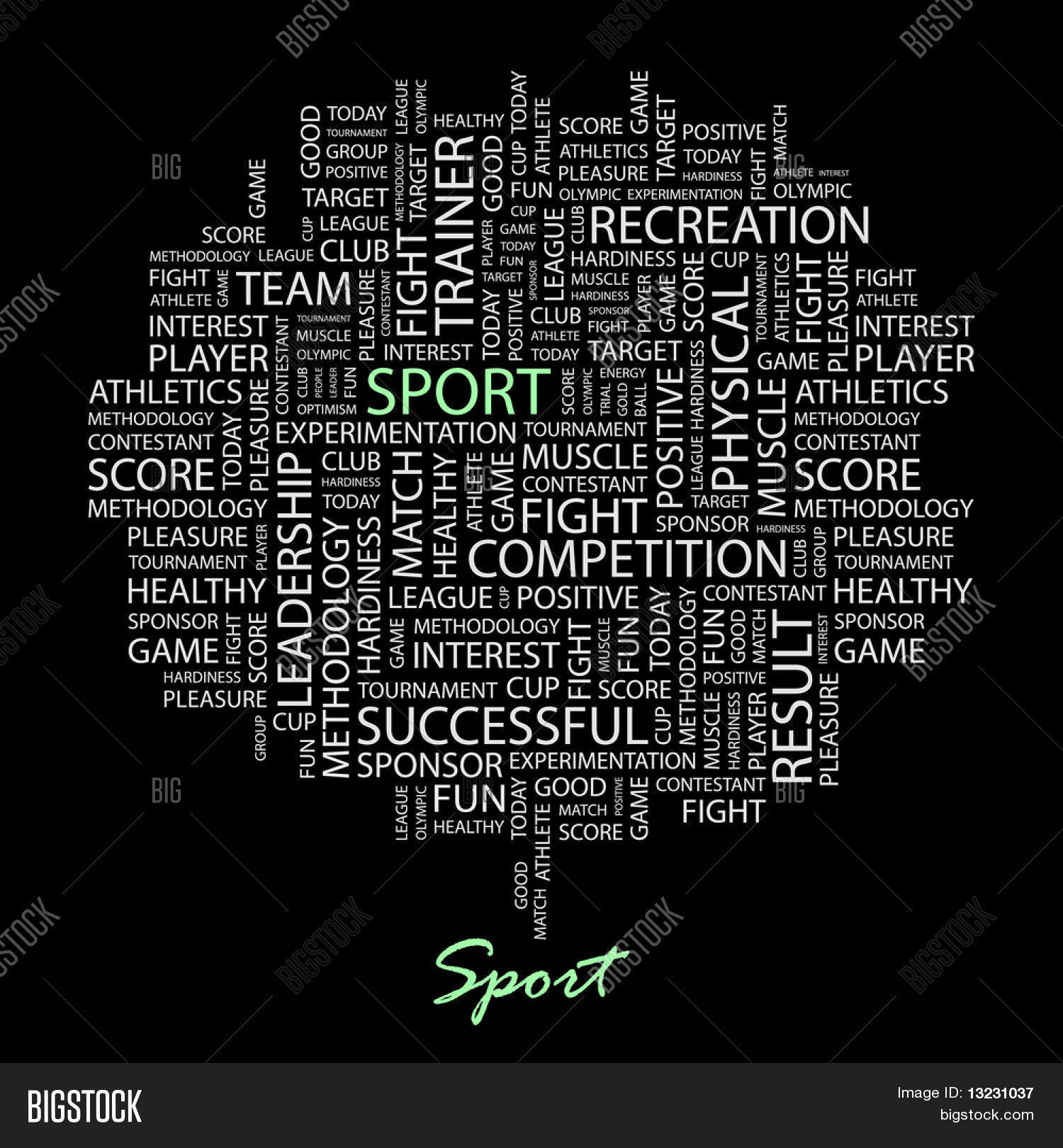 SPORT. Word Collage Vector & Photo (Free Trial) | Bigstock