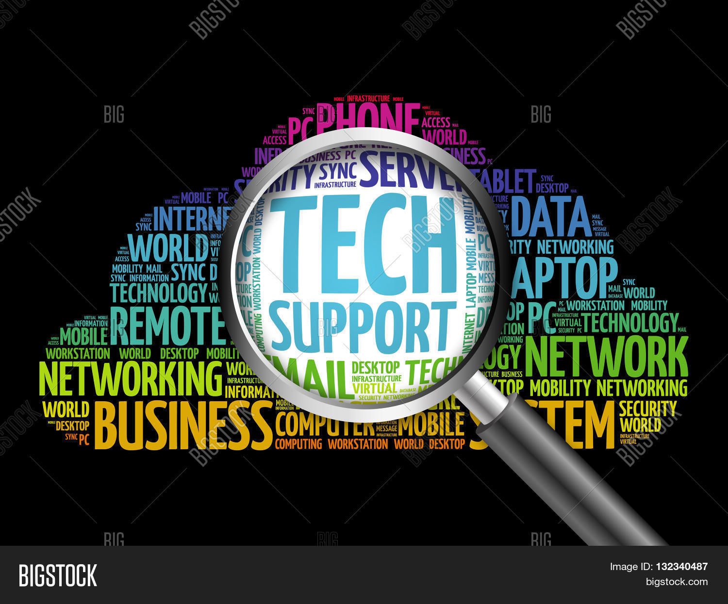 Tech Support Word Image & Photo (Free Trial) | Bigstock