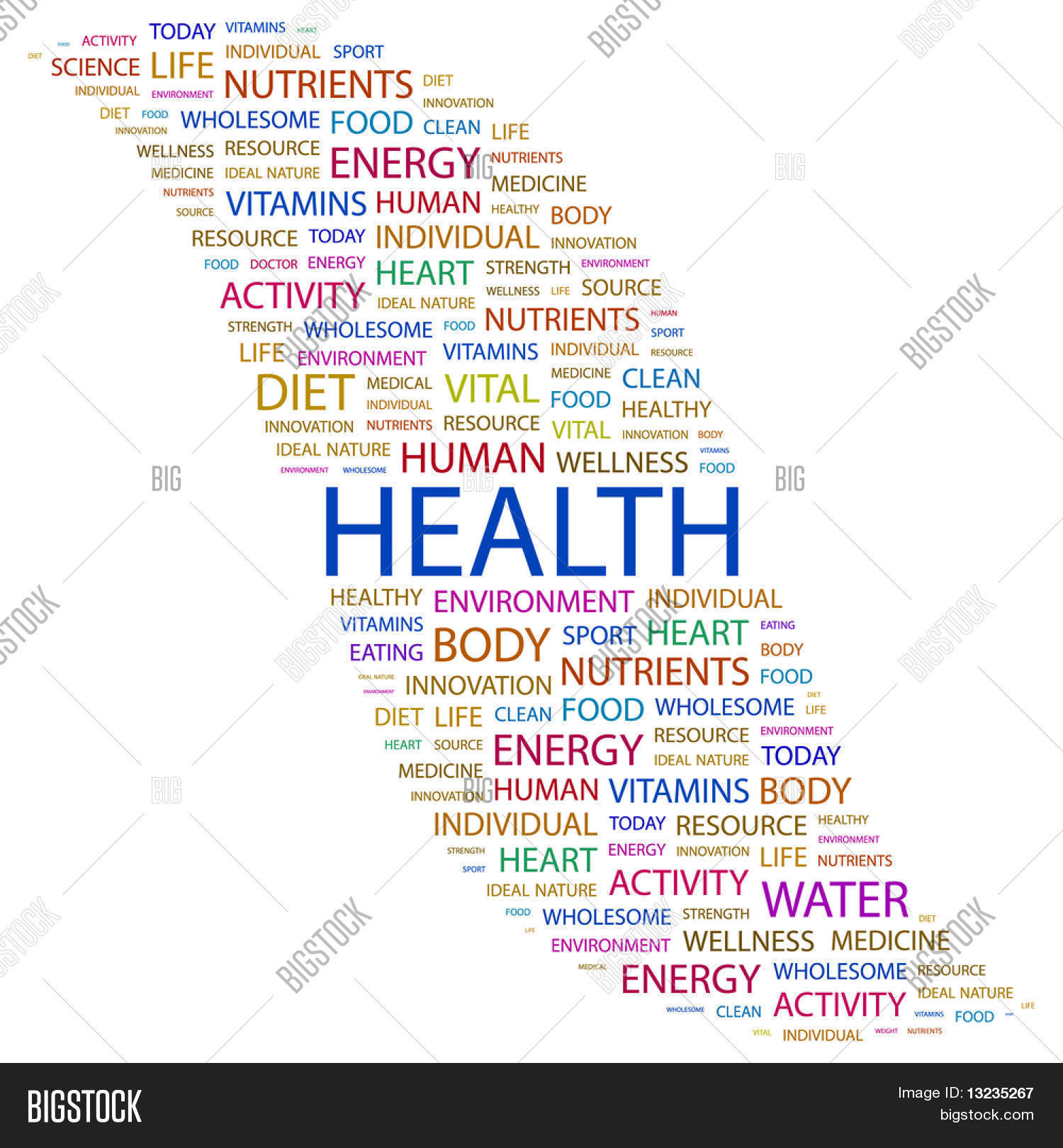 HEALTH. Word Collage Vector & Photo (Free Trial) | Bigstock