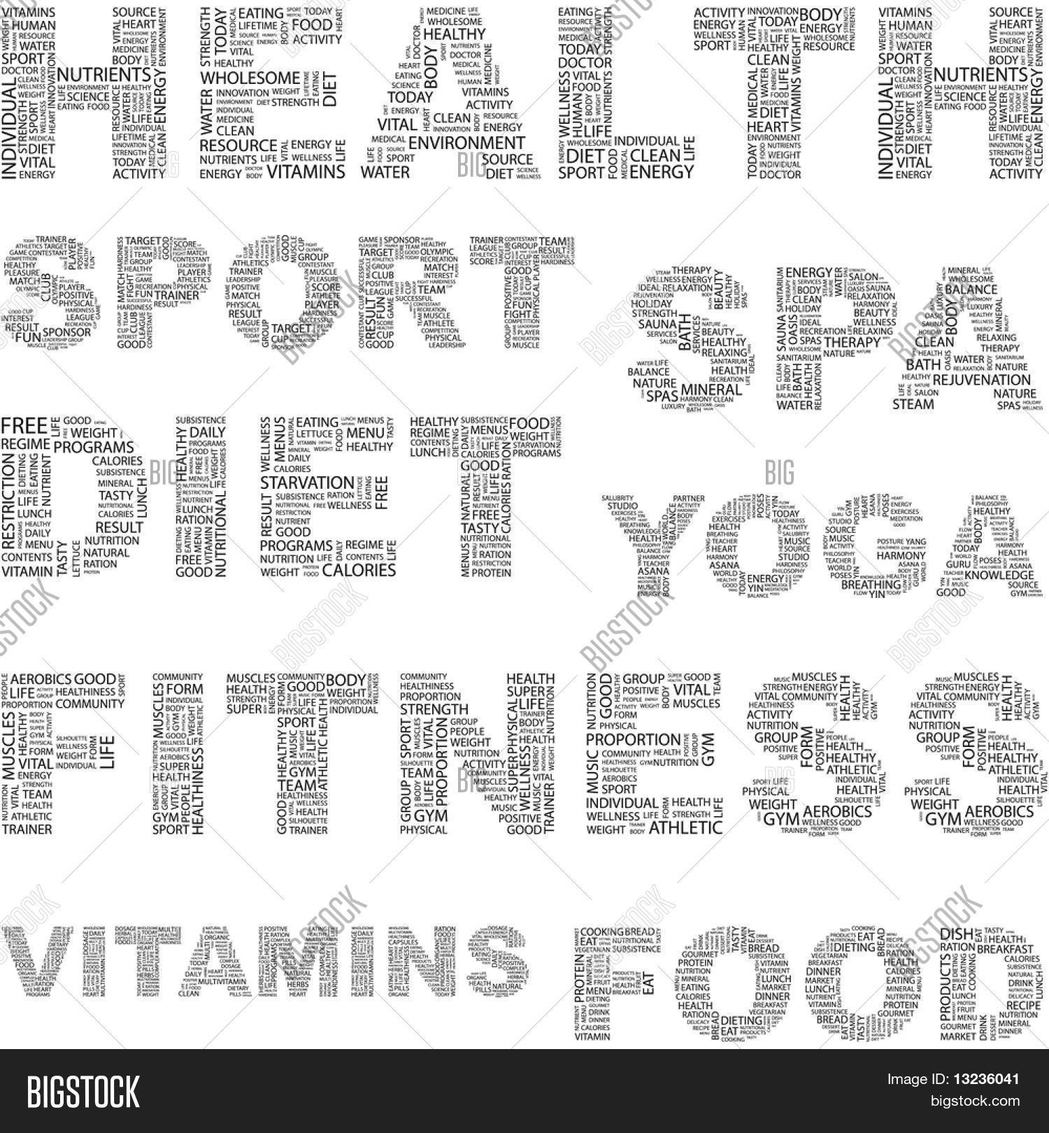 HEALTH. Word Collage Vector & Photo (Free Trial) | Bigstock