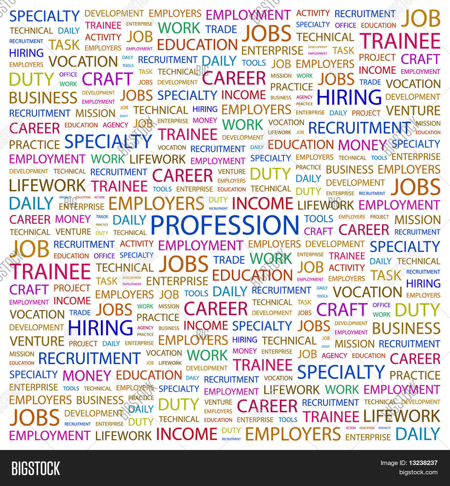 PROFESSION. Word Vector & Photo (Free Trial) | Bigstock