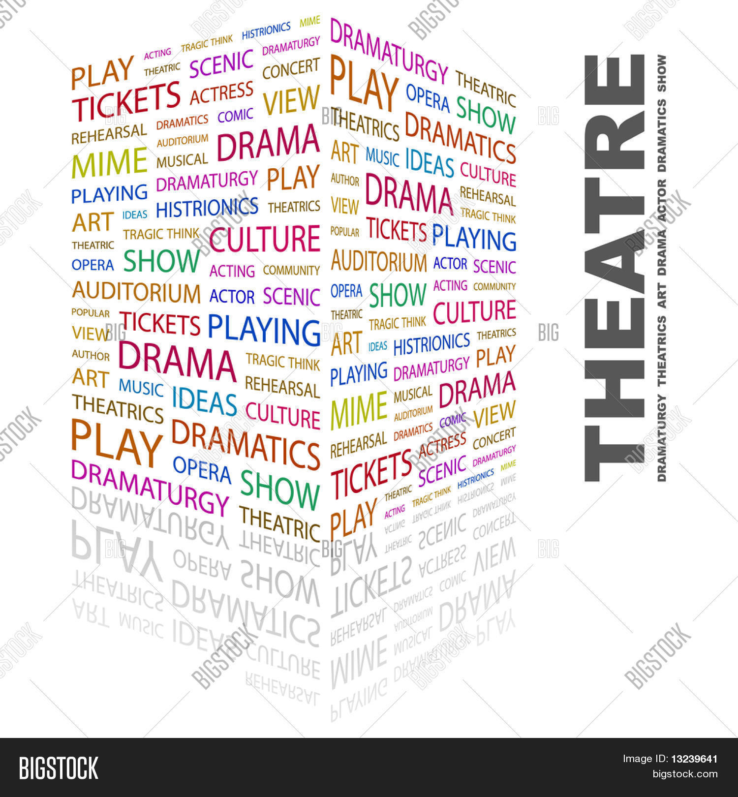THEATRE. Word Collage Vector & Photo (Free Trial) | Bigstock