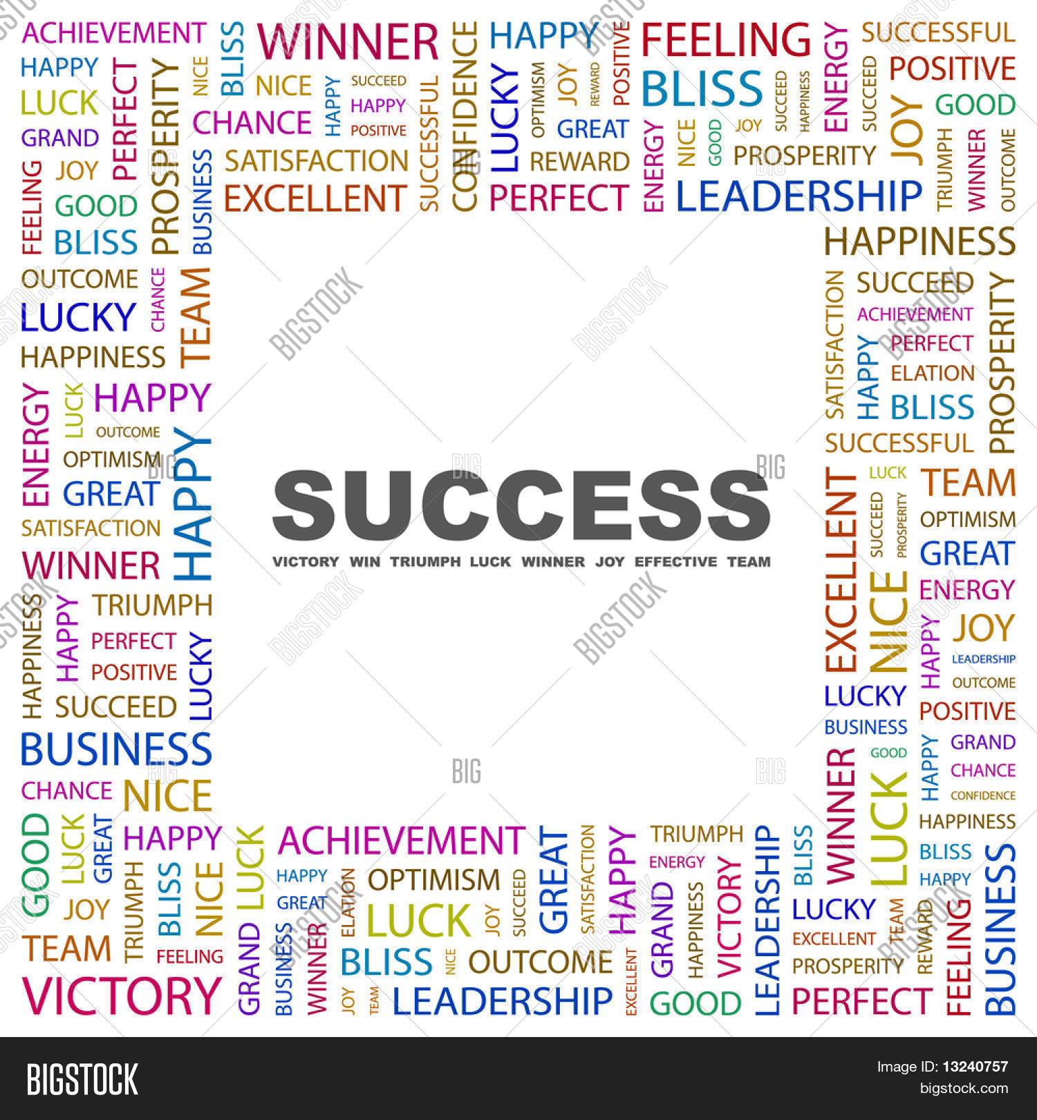SUCCESS. Word Collage Vector & Photo (Free Trial) | Bigstock