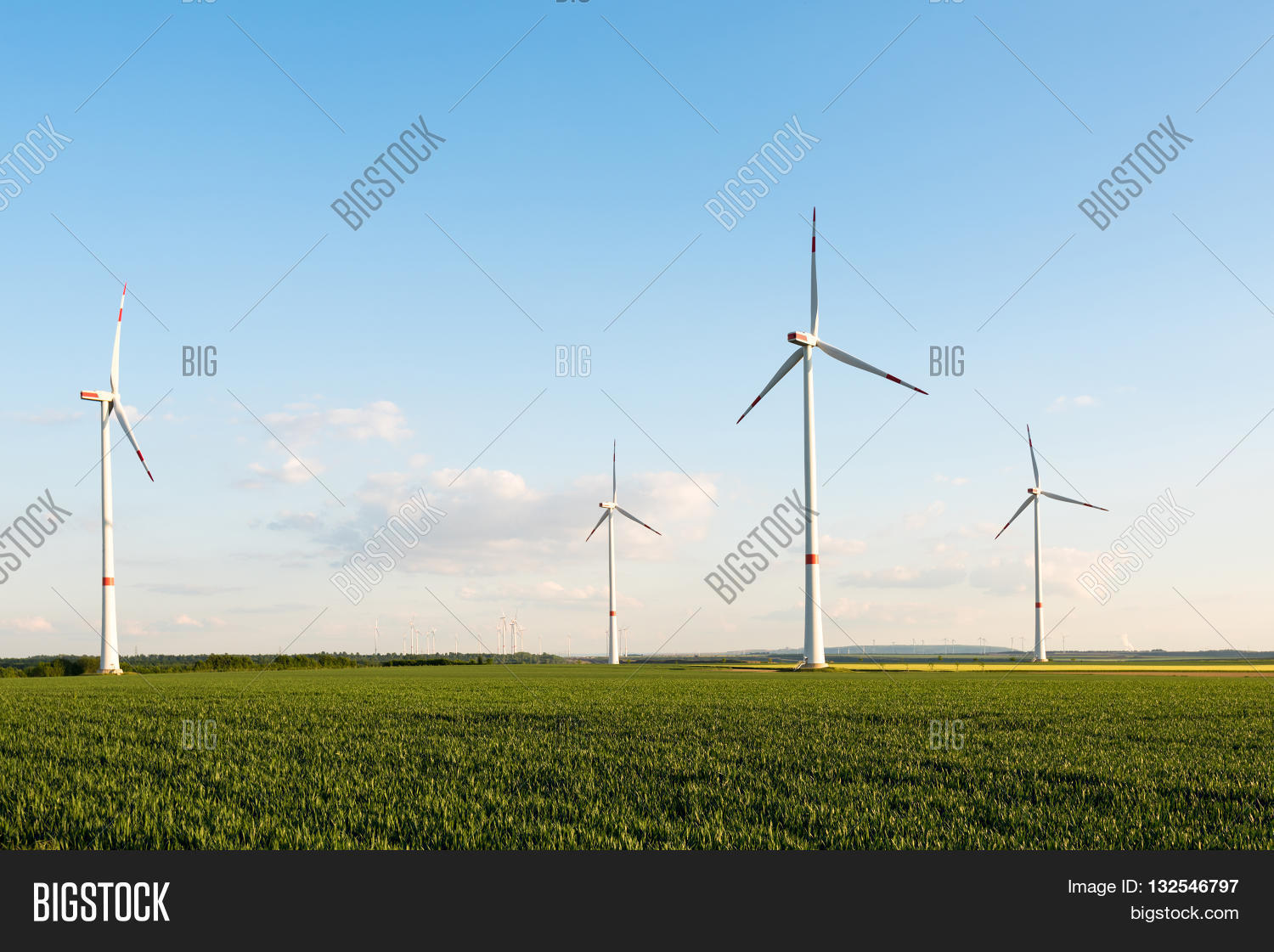 Wind Turbines Front Image & Photo (Free Trial) | Bigstock