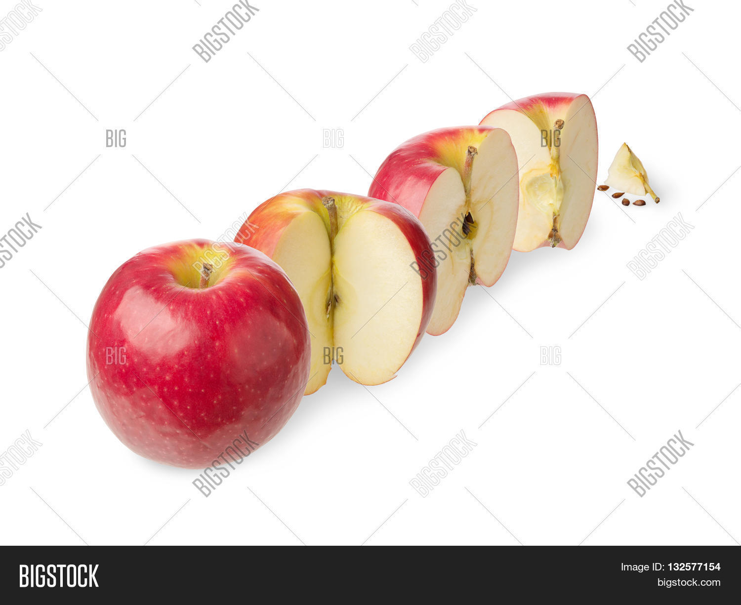 Fresh Whole Apple Cut Image & Photo (Free Trial) | Bigstock
