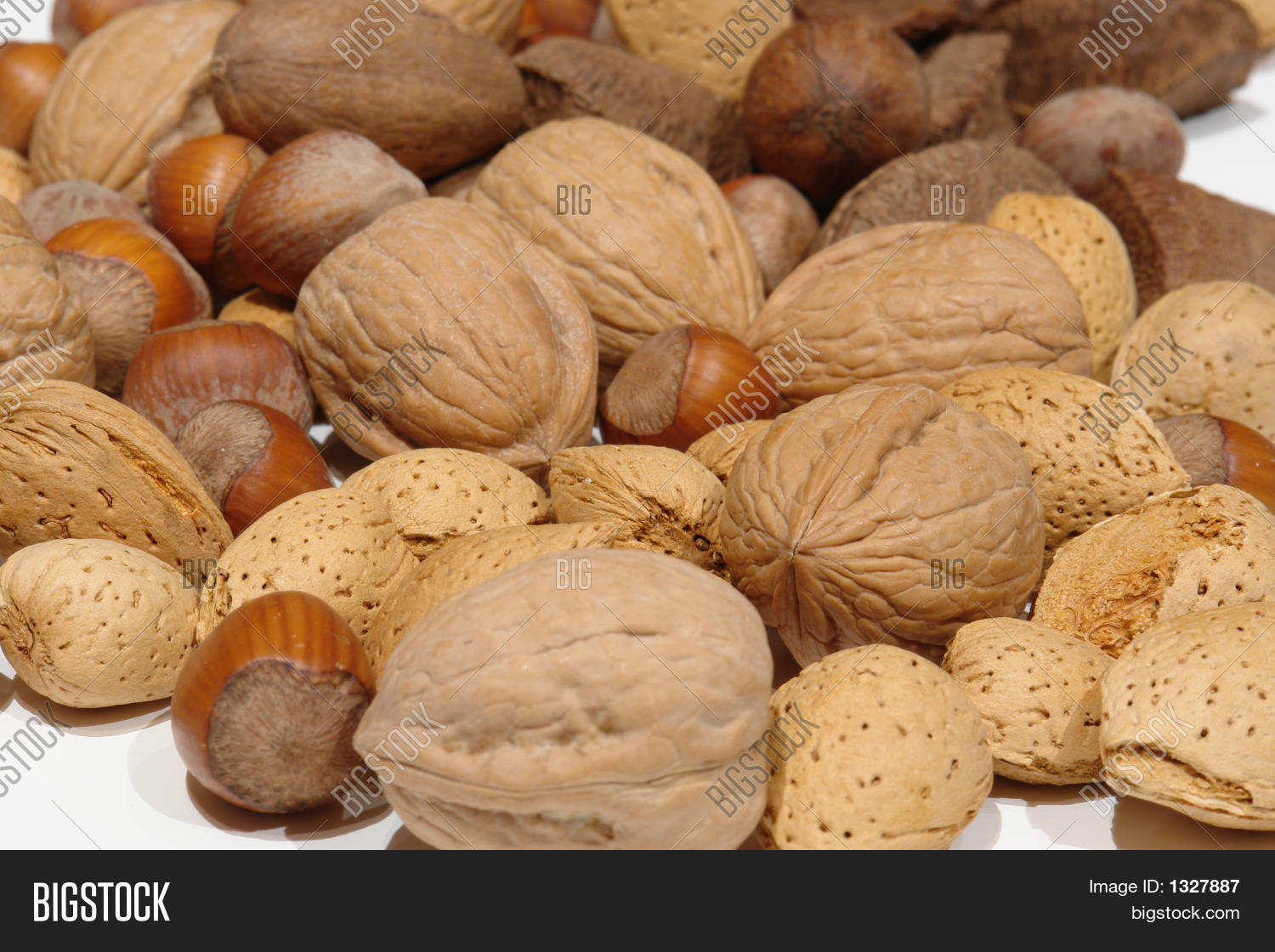 Assorted Nuts On White Image & Photo (Free Trial) | Bigstock