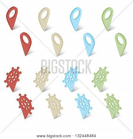 Map Markers. Set Vector & Photo (Free Trial) | Bigstock