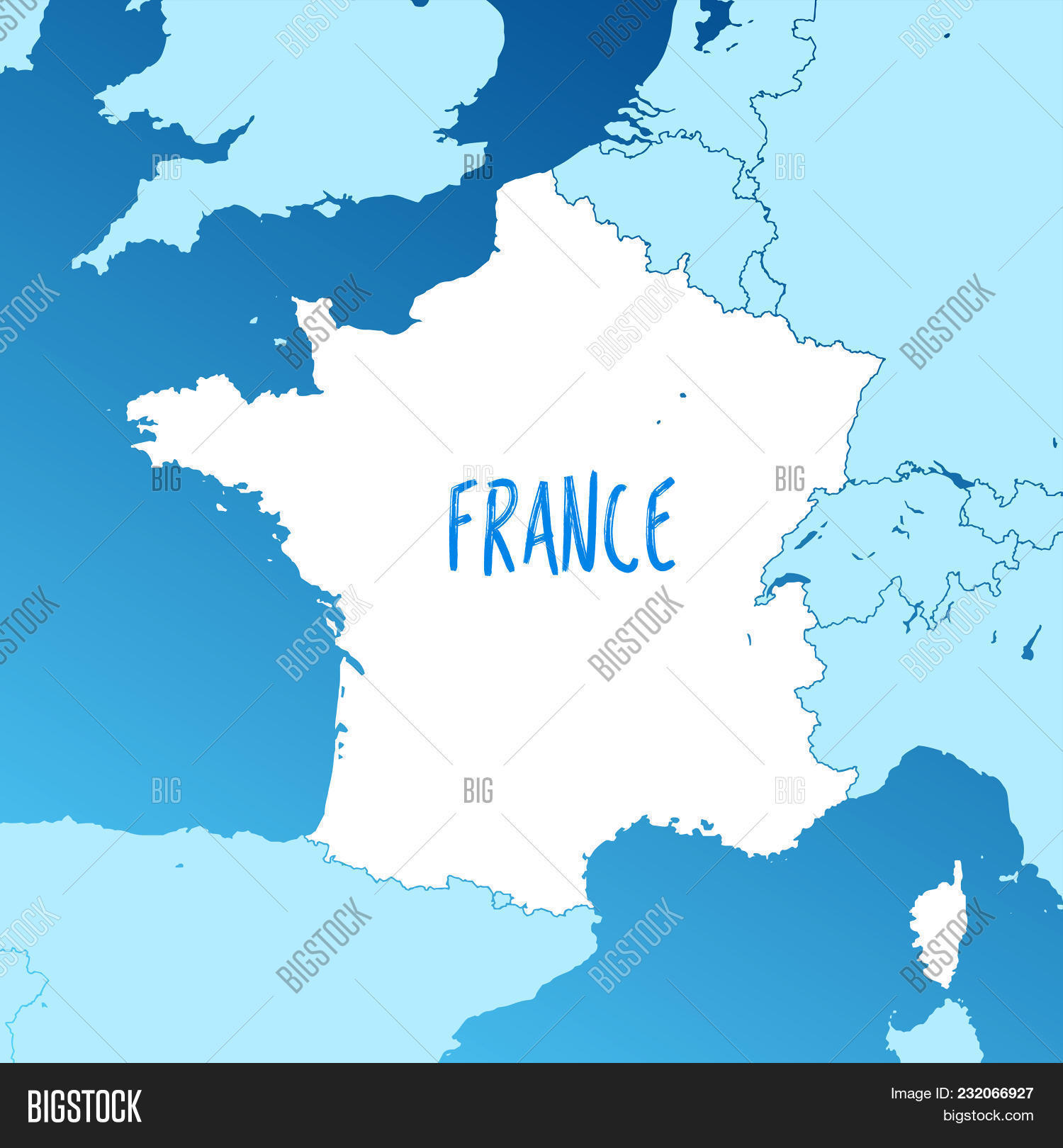 France Vector Map. Vector & Photo (Free Trial) | Bigstock