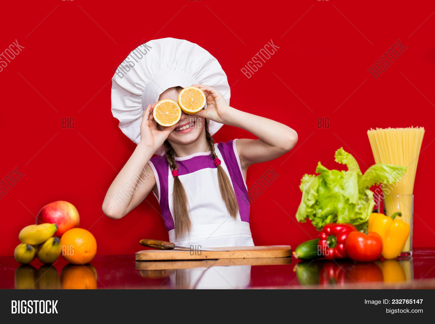 Happy Little Girl Chef Image & Photo (Free Trial) | Bigstock