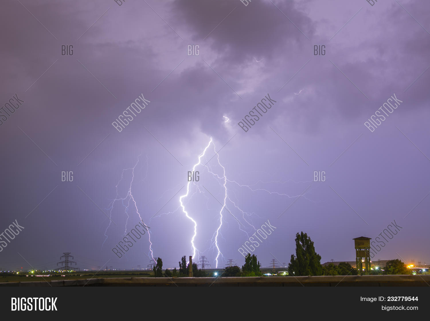Lightning Flash Over Image & Photo (Free Trial) | Bigstock