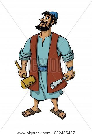 Animated Jesus As Carpenter