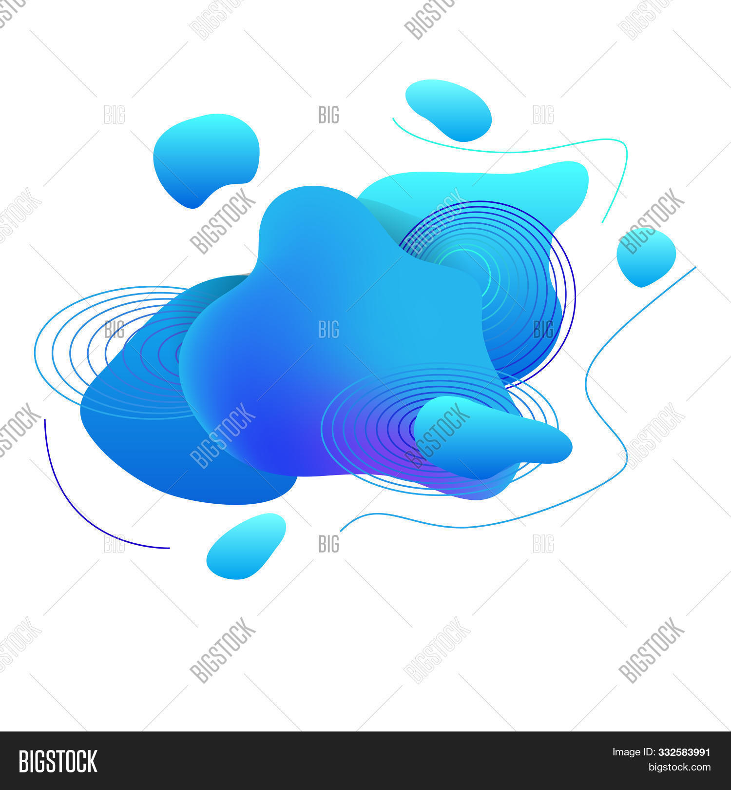 Blue Fluid Blob Card Image & Photo (Free Trial) | Bigstock