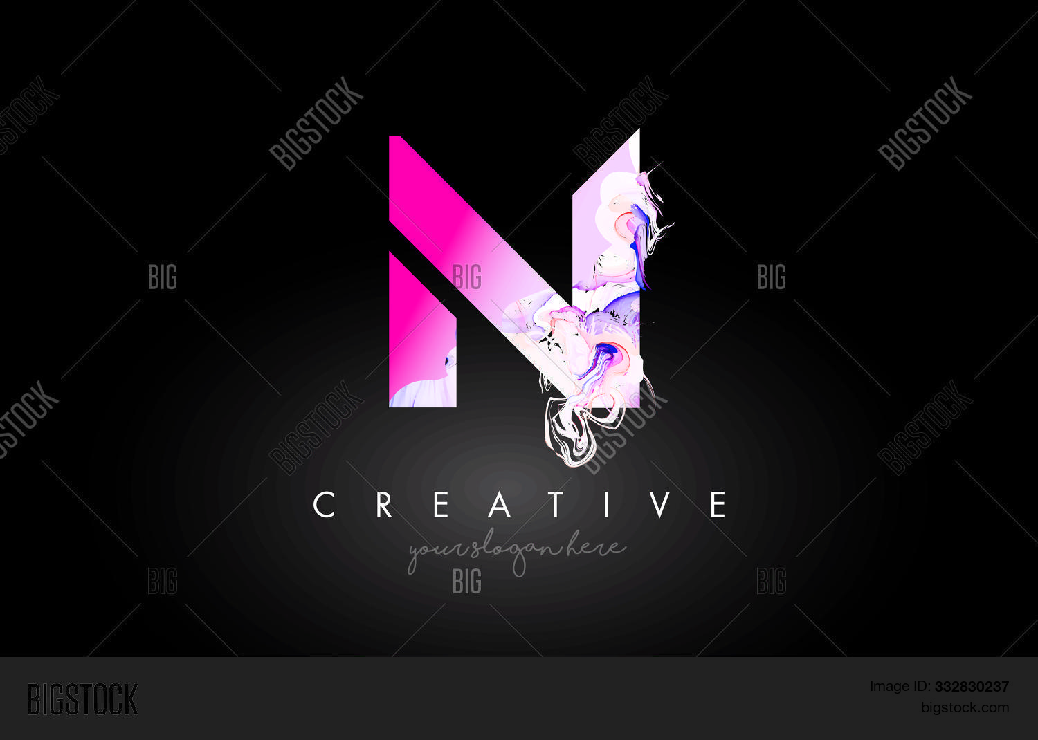 N Letter Artistic Vector & Photo (Free Trial) | Bigstock