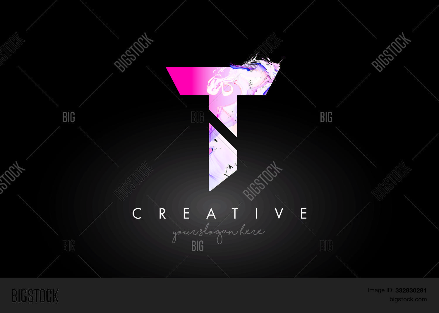T Letter Artistic Vector & Photo (Free Trial) | Bigstock