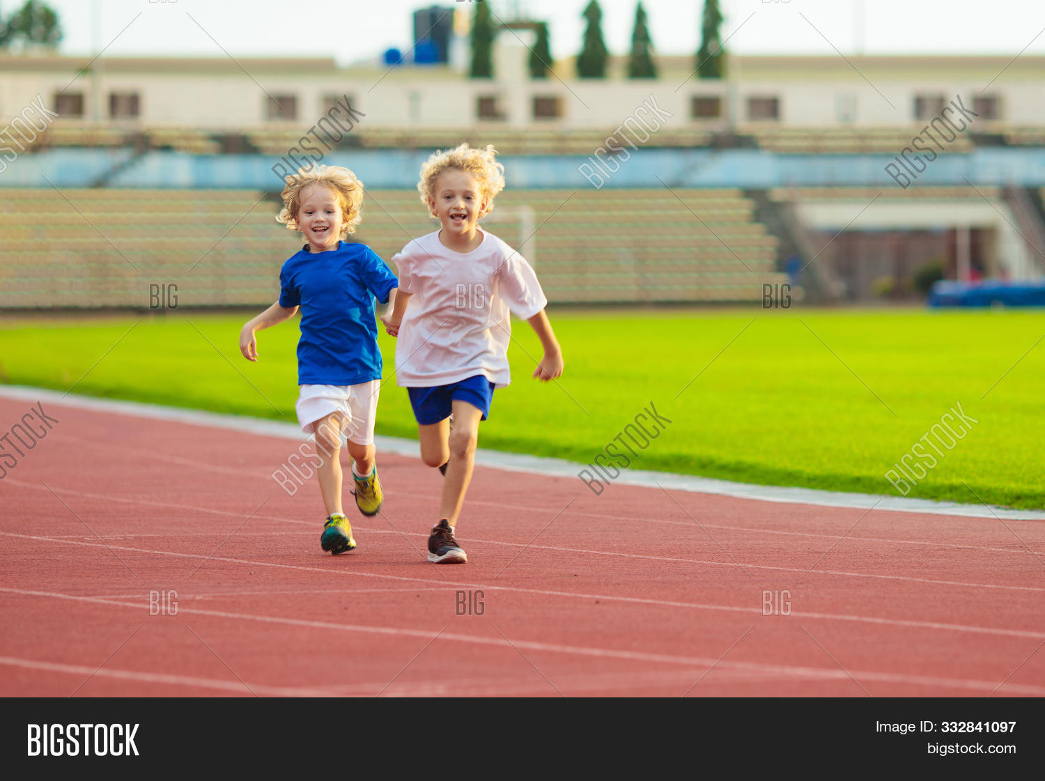 Little Girl Running A Race
