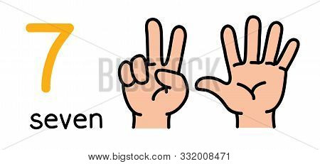 7, Kids Hand Showing Vector & Photo (Free Trial) | Bigstock