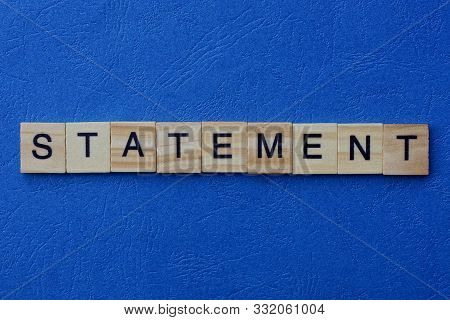 Word Statement Made Image & Photo (Free Trial) | Bigstock