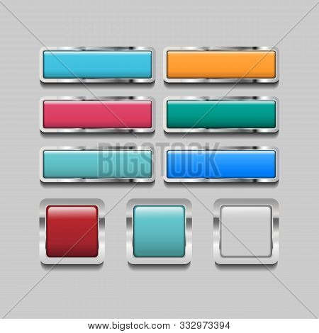 Colored Buttons Set. Vector & Photo (Free Trial) | Bigstock