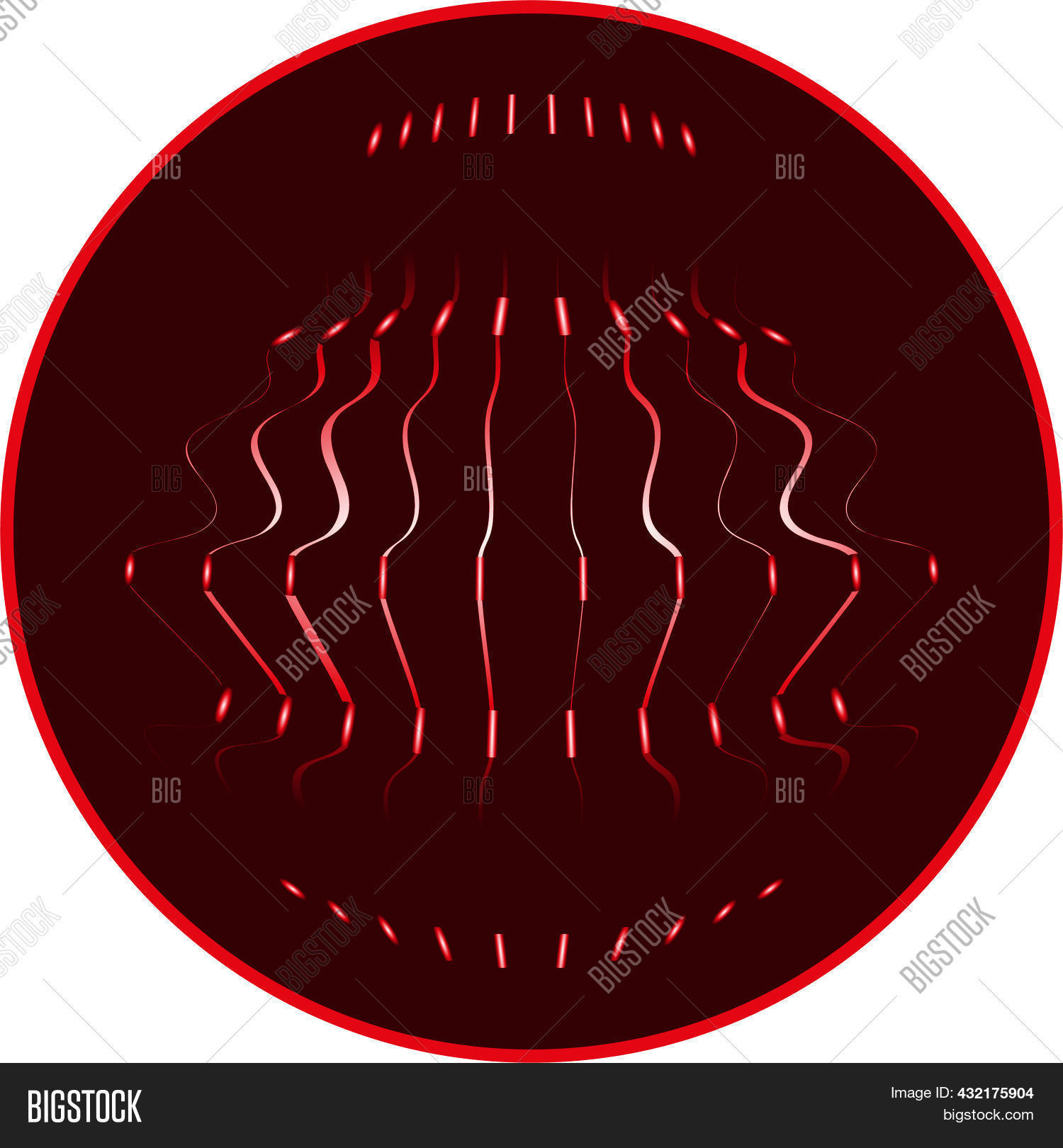 Red Curved Lines On Image & Photo (Free Trial) | Bigstock