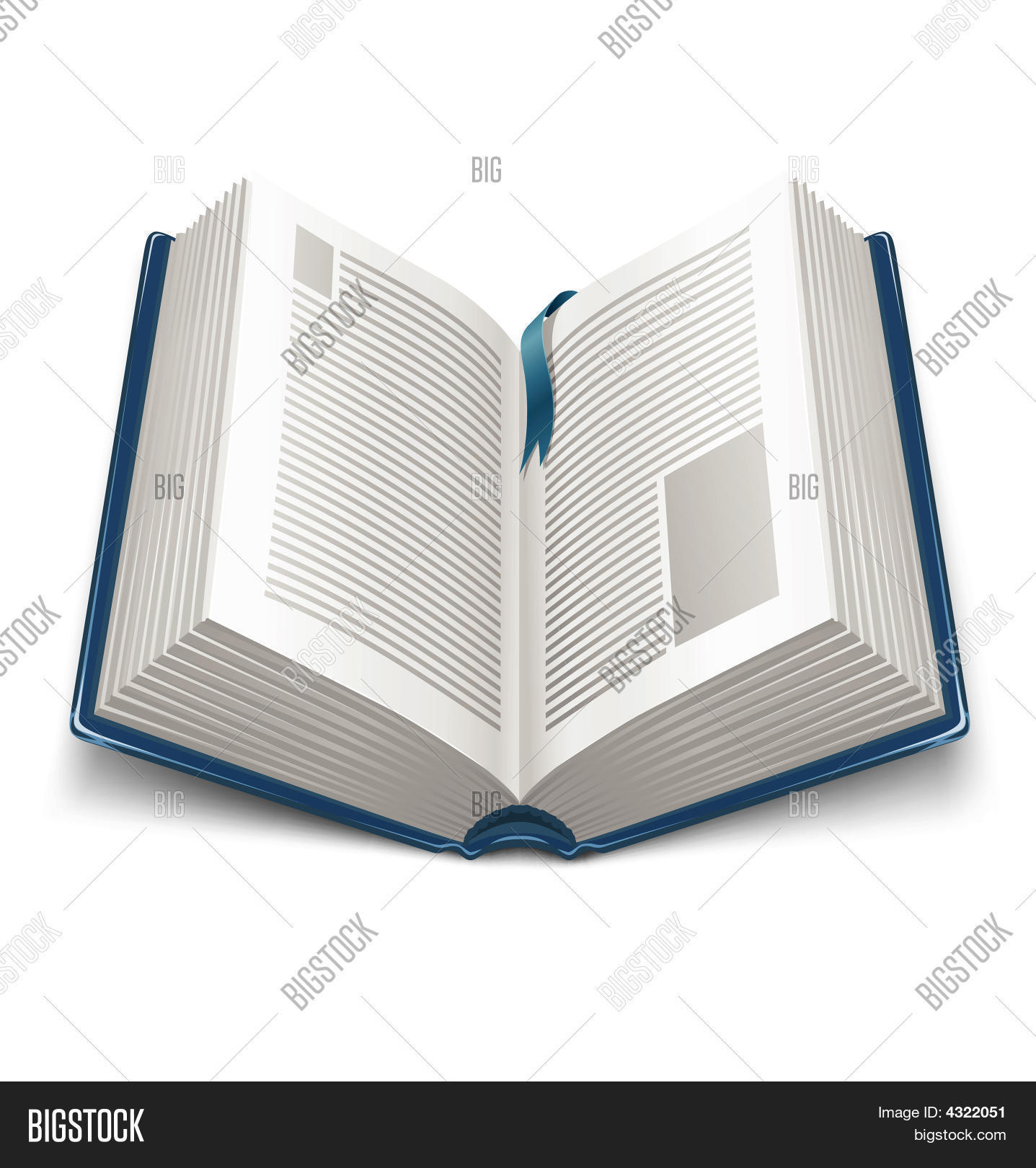 Opened Book Blue Vector & Photo (Free Trial) | Bigstock