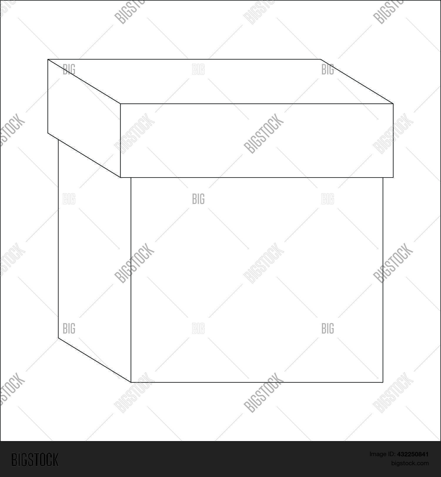 Outline Cardboard Box Vector & Photo (Free Trial) | Bigstock