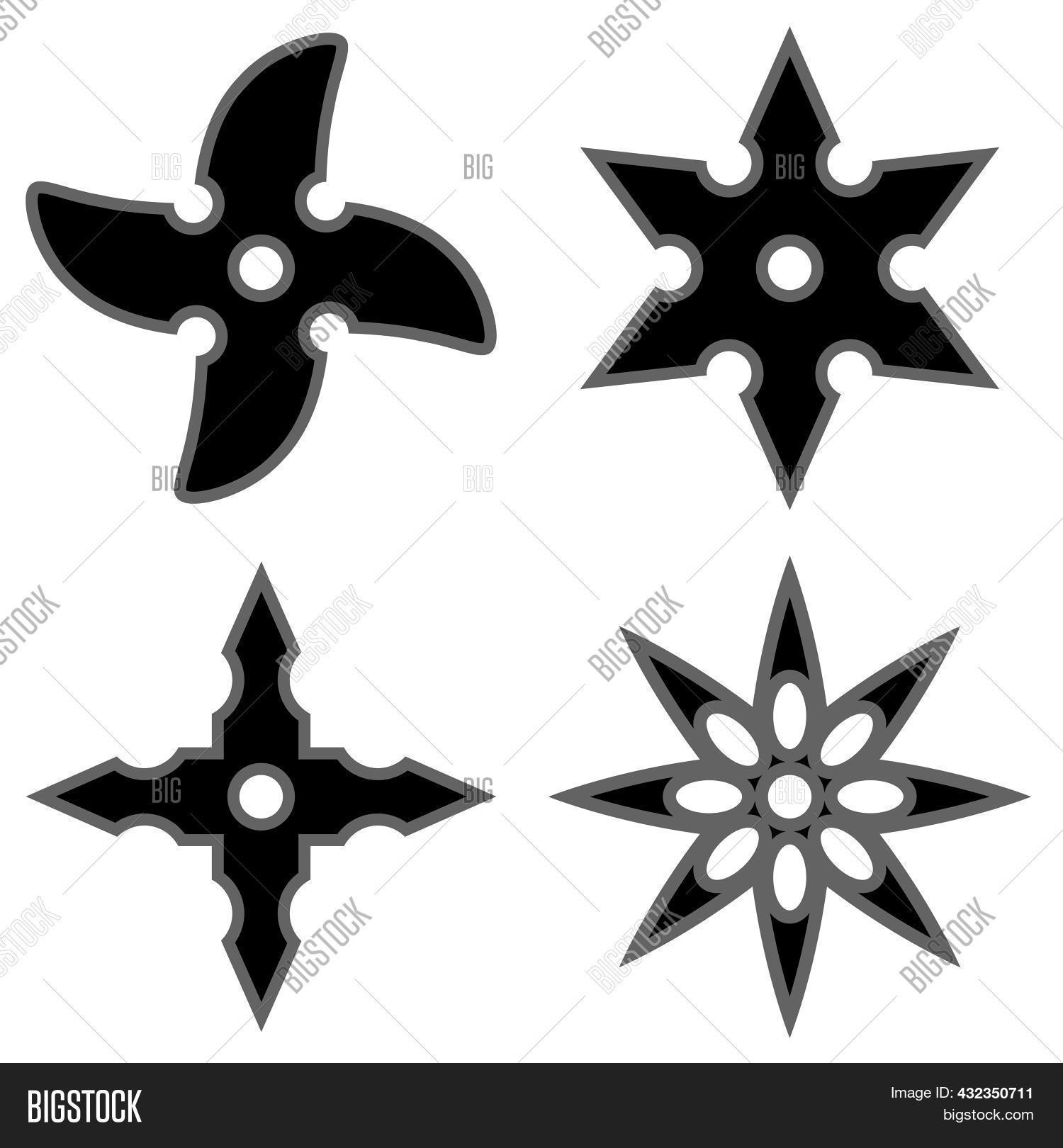Set Ninja Star. Asian Image & Photo (Free Trial) | Bigstock