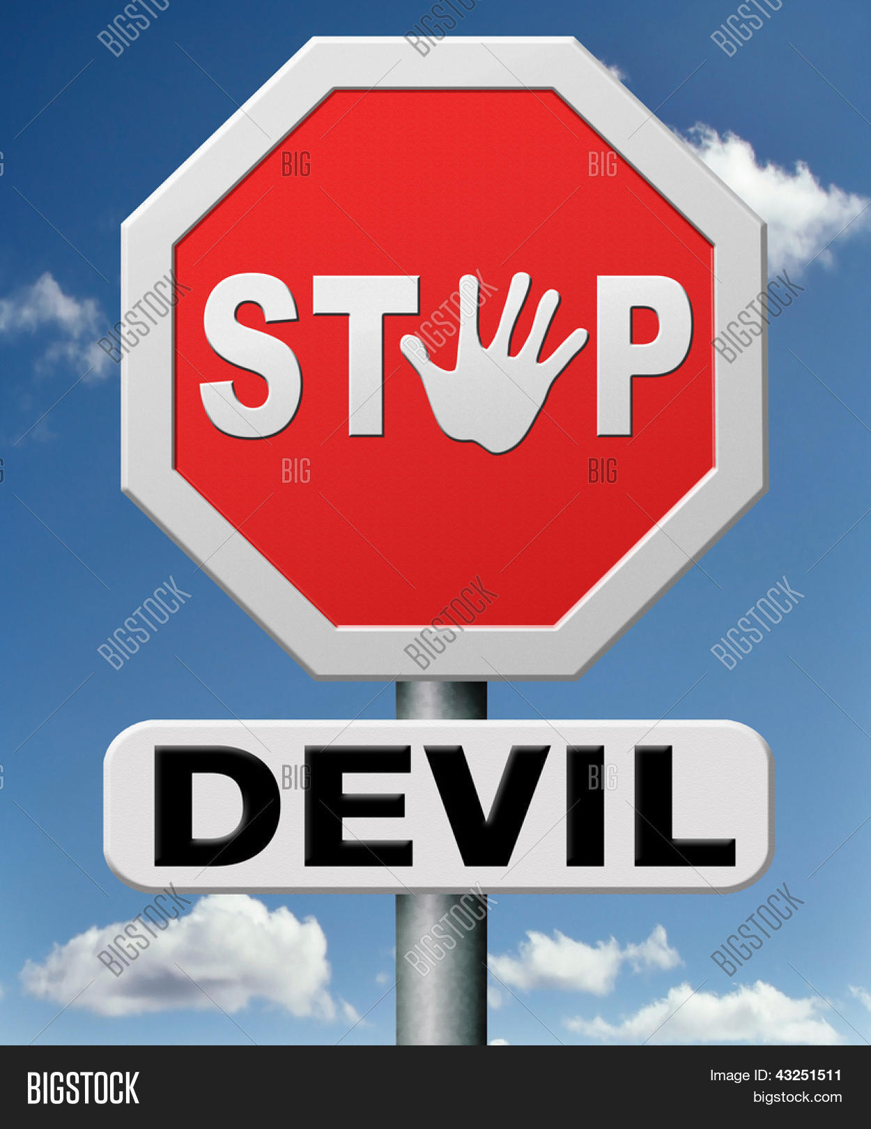 Stop Devil Satan. No Image & Photo (Free Trial) | Bigstock