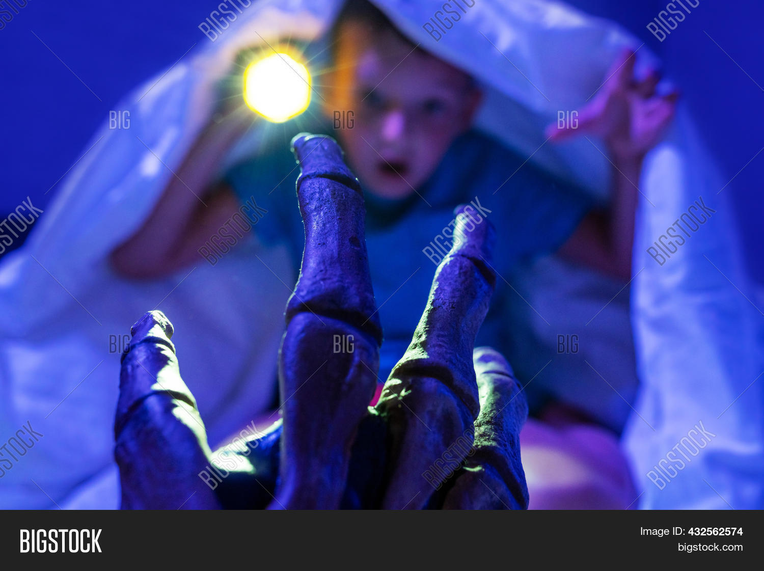 Scared Boy Flashlight Image & Photo (Free Trial) | Bigstock