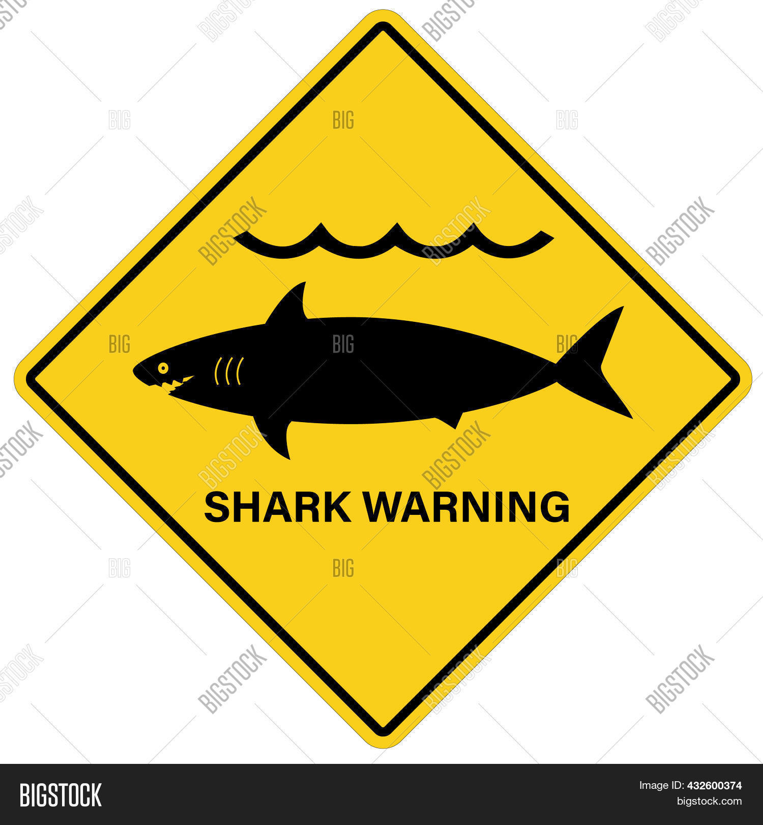 Attention Shark Sign Image & Photo (Free Trial) | Bigstock