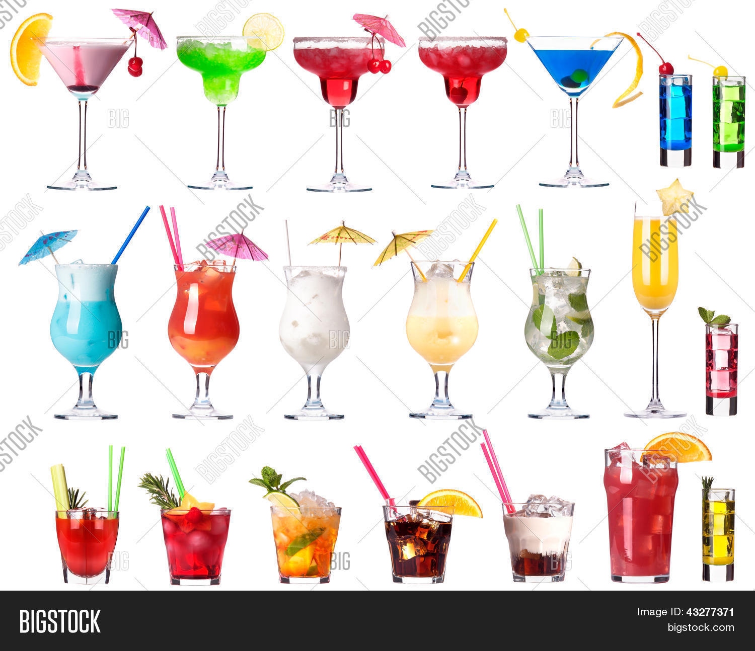 Imagen y foto Conjunto De Bebidas (prueba gratis) | Bigstock