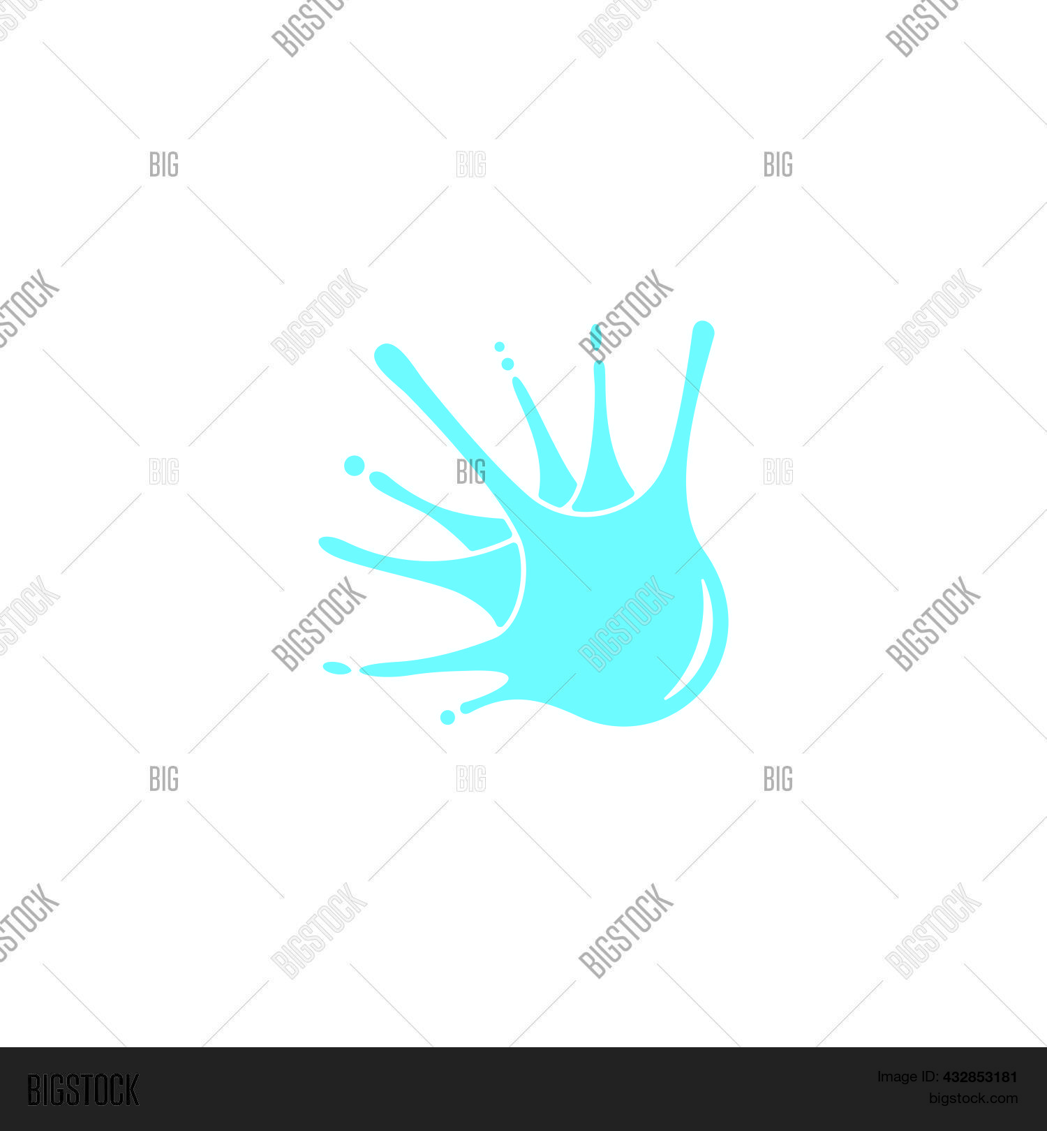 Water Splash Symbol Vector & Photo (Free Trial) | Bigstock