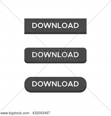 Download Button Icon Vector & Photo (Free Trial) | Bigstock