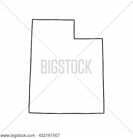 Outline Map Utah Vector & Photo (Free Trial) | Bigstock