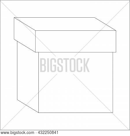 Outline Cardboard Box Vector & Photo (Free Trial) | Bigstock