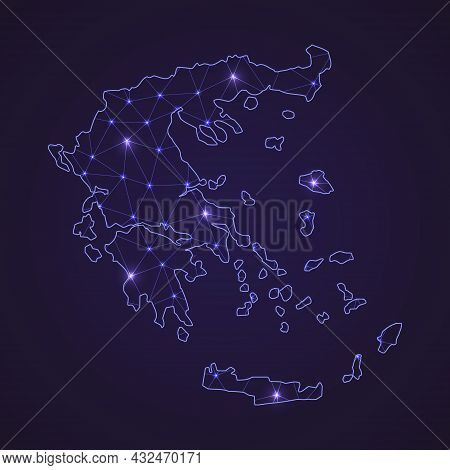 Digital Network Map Vector & Photo (Free Trial) | Bigstock