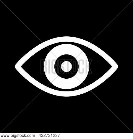 White Eye Icon On Vector & Photo (Free Trial) | Bigstock