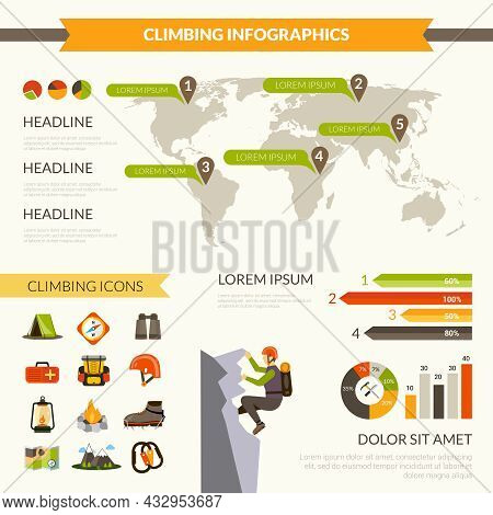 Climbing Infographics Vector & Photo (Free Trial) | Bigstock