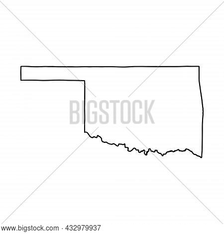 Outline Map Oklahoma Vector & Photo (Free Trial) | Bigstock