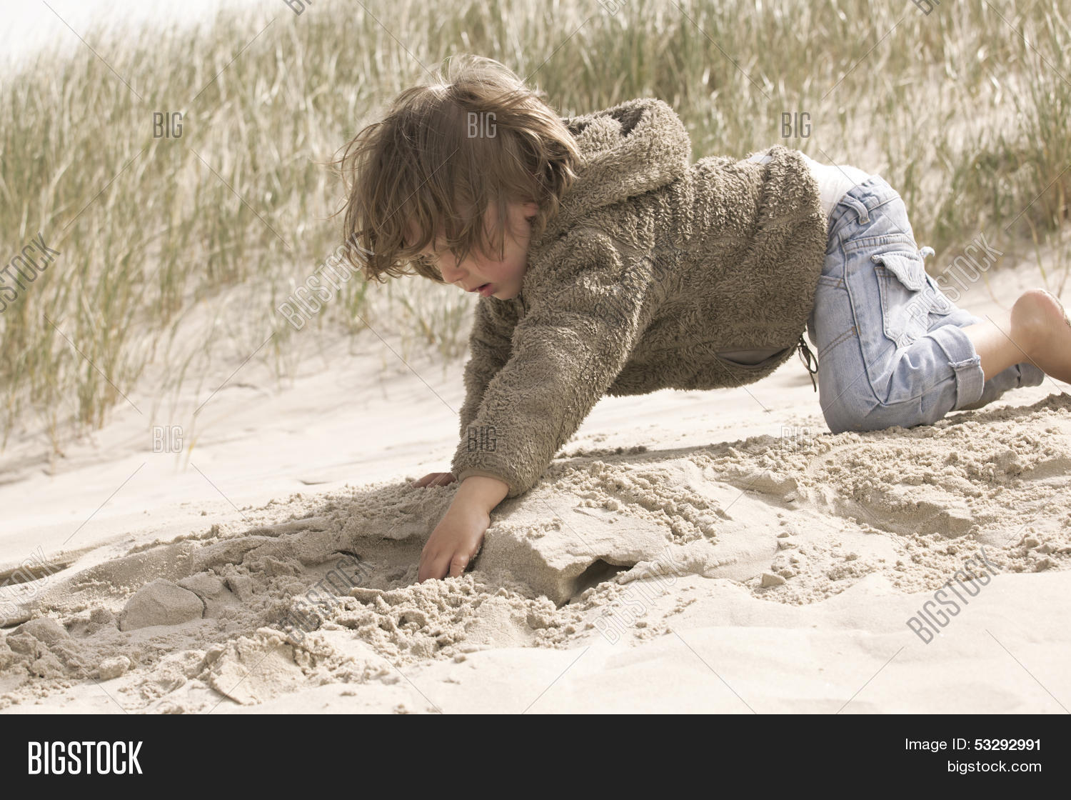 Boy Playing Sand Image & Photo (Free Trial) | Bigstock