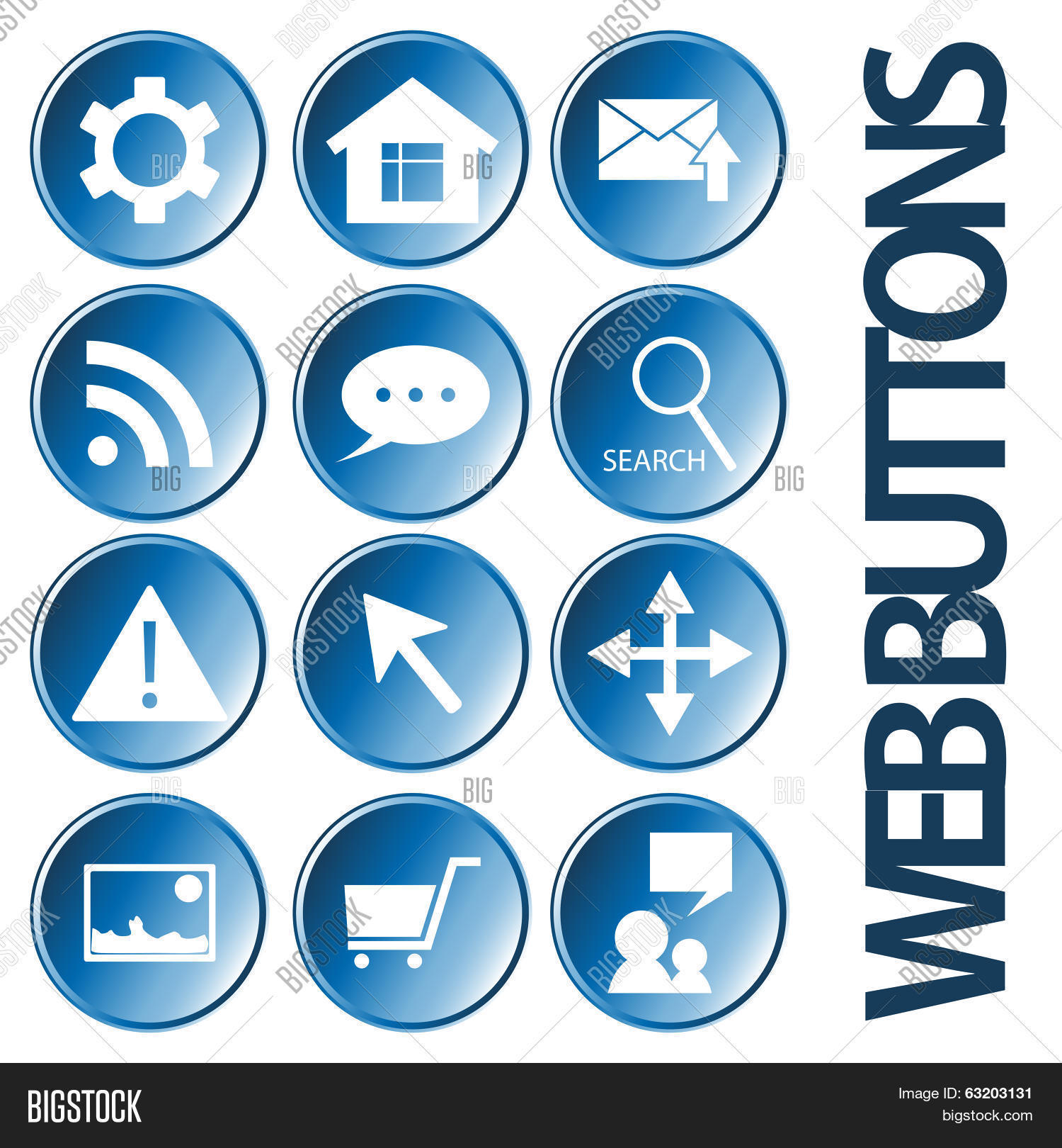 Web Icons. Circle Vector & Photo (Free Trial) | Bigstock