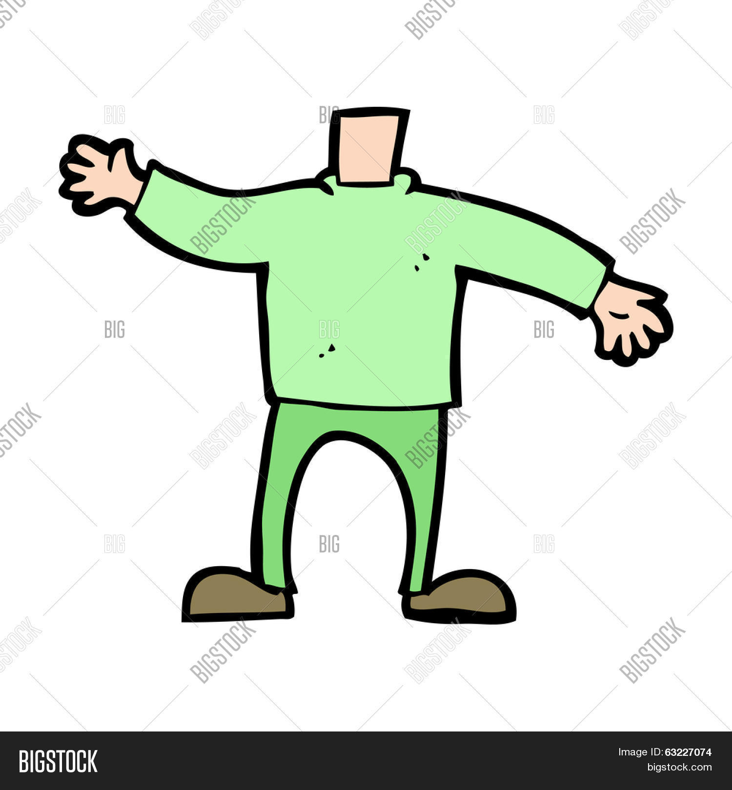 Cartoon Body Waving Vector & Photo (Free Trial) | Bigstock