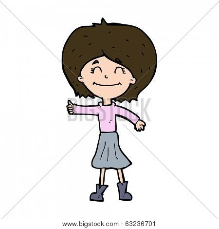 Cartoon Happy Girl Vector & Photo (Free Trial) | Bigstock