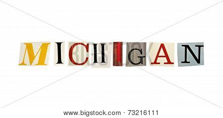 Michigan Word Formed Image & Photo (Free Trial) | Bigstock