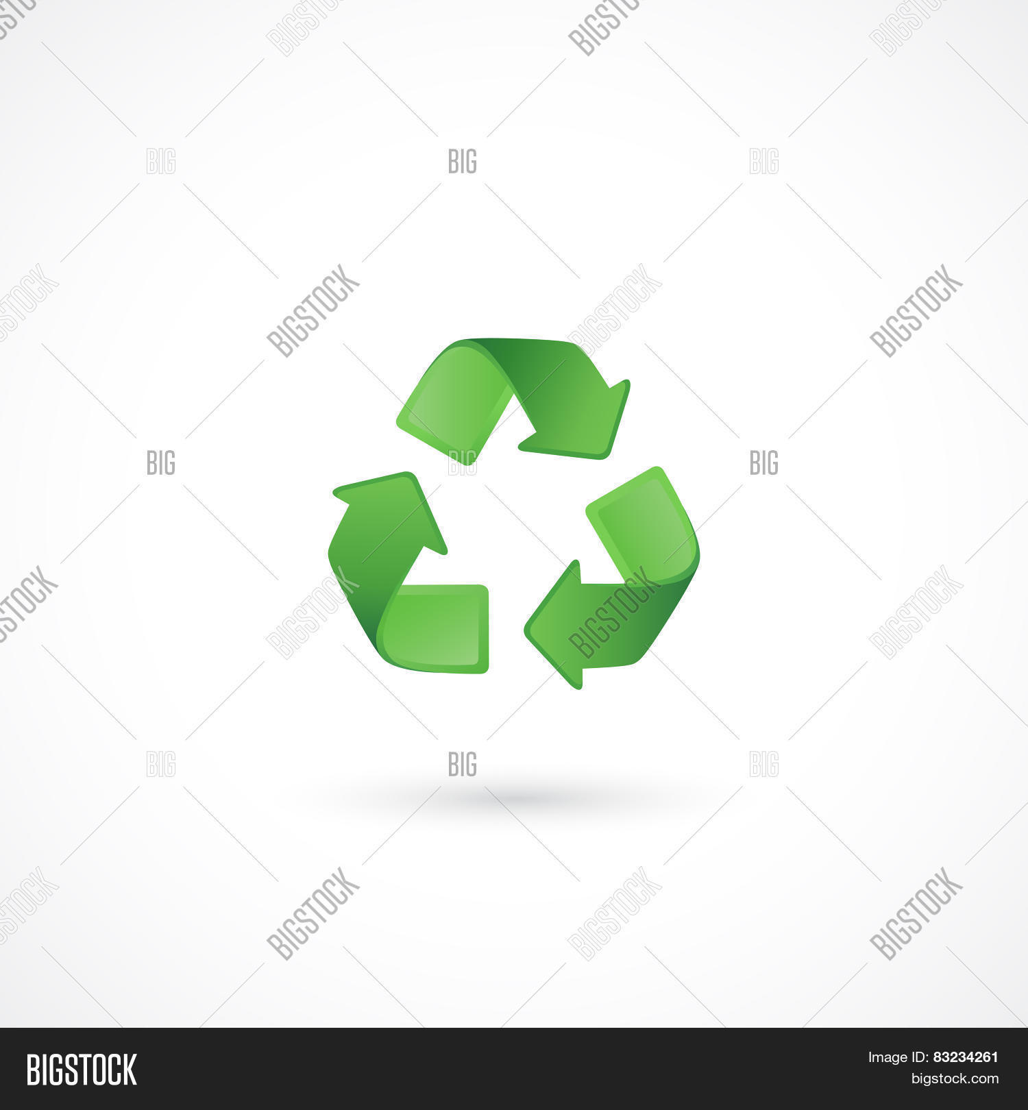 Recycle Green Icon On Vector & Photo (Free Trial) | Bigstock
