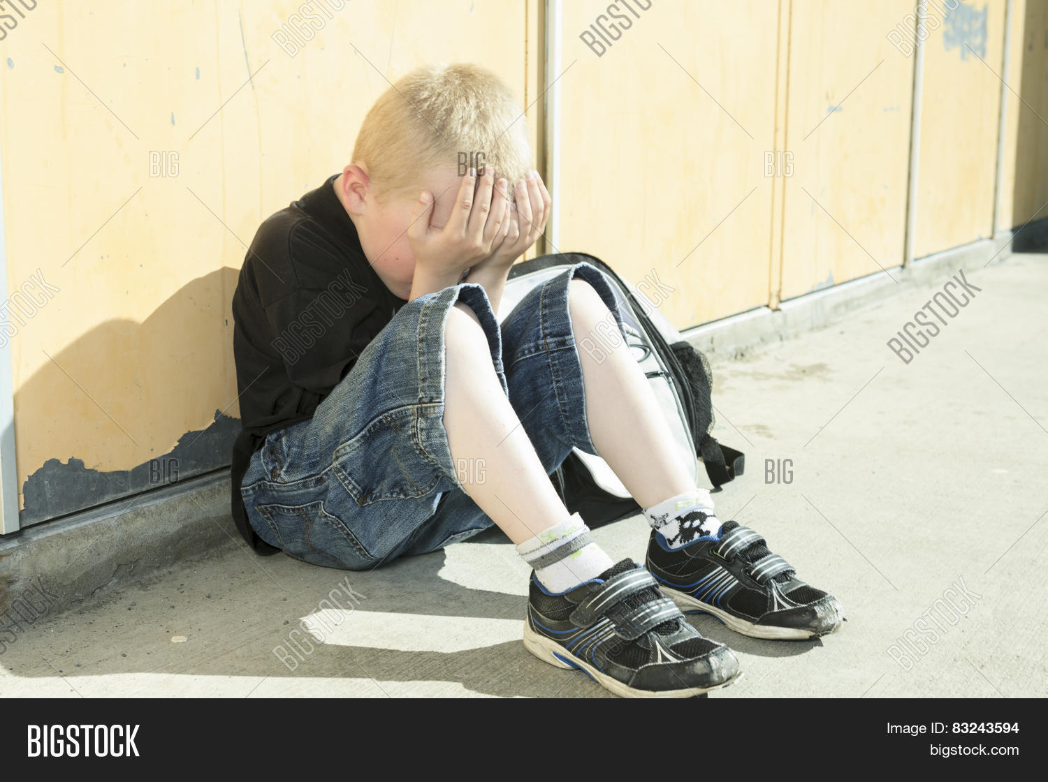 Very Sad Boy School Image & Photo (Free Trial) | Bigstock