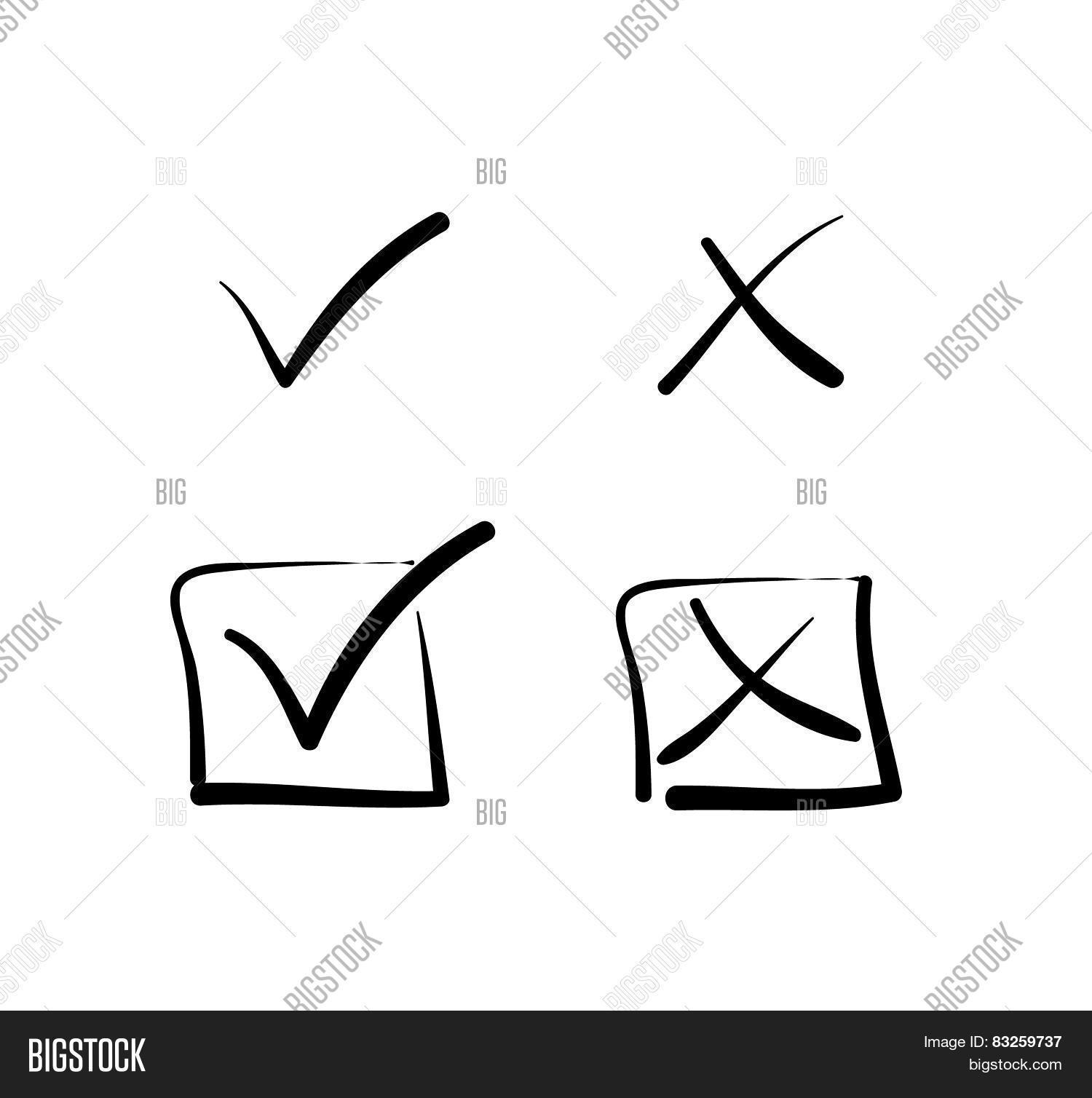 Yes No Tick Cross Box Vector & Photo (Free Trial) | Bigstock