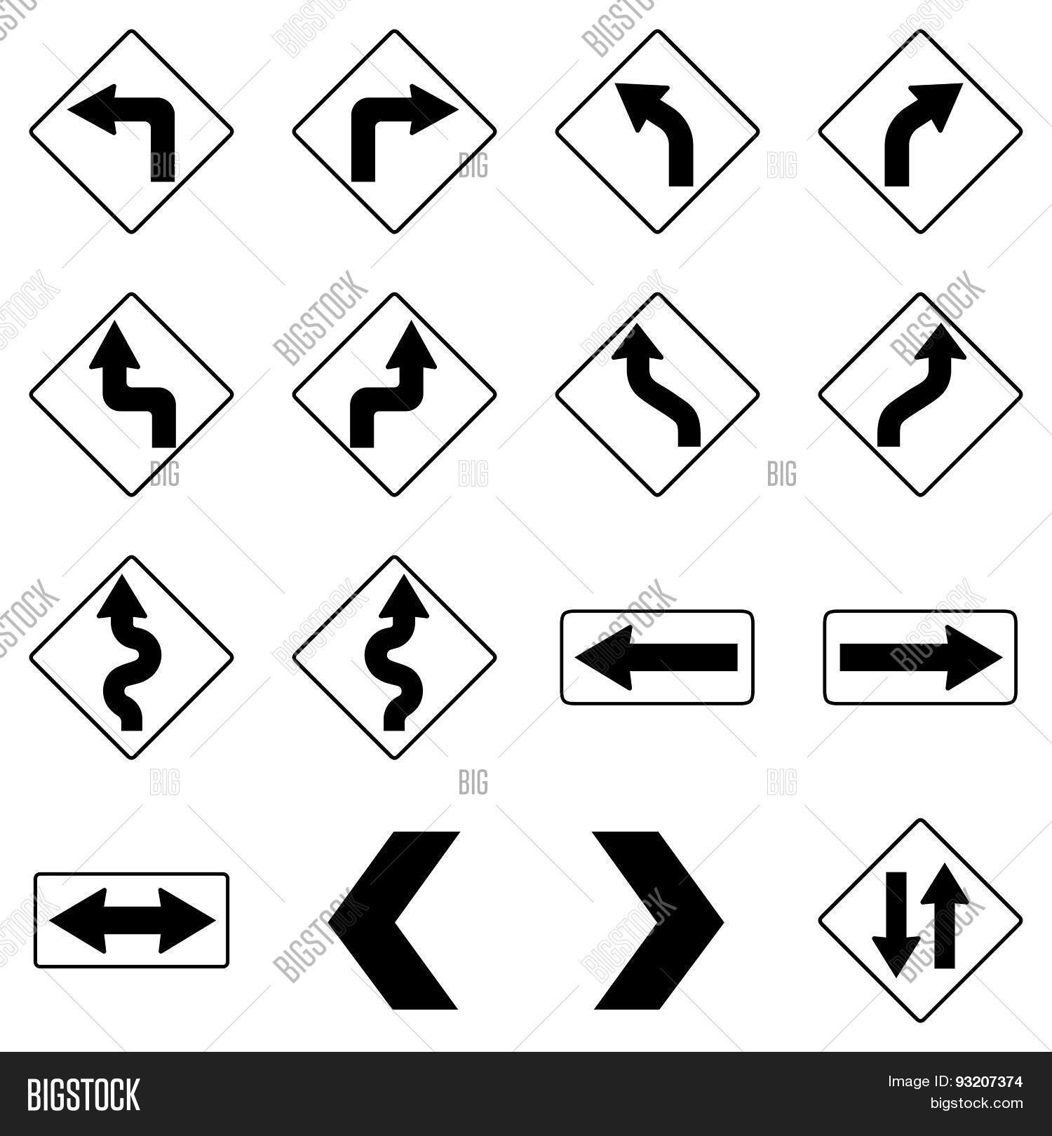 Set Black Road Vector & Photo (Free Trial) | Bigstock